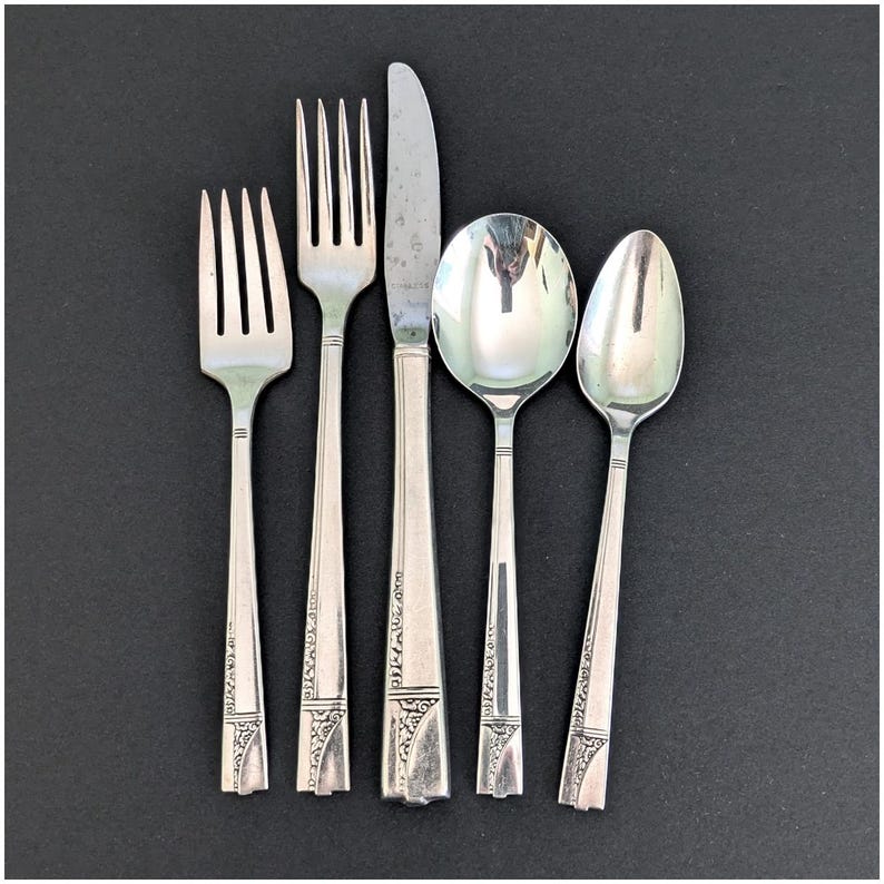 1937 CAPRICE Silver Plate Flatware, Individual & Serving, Vintage ...