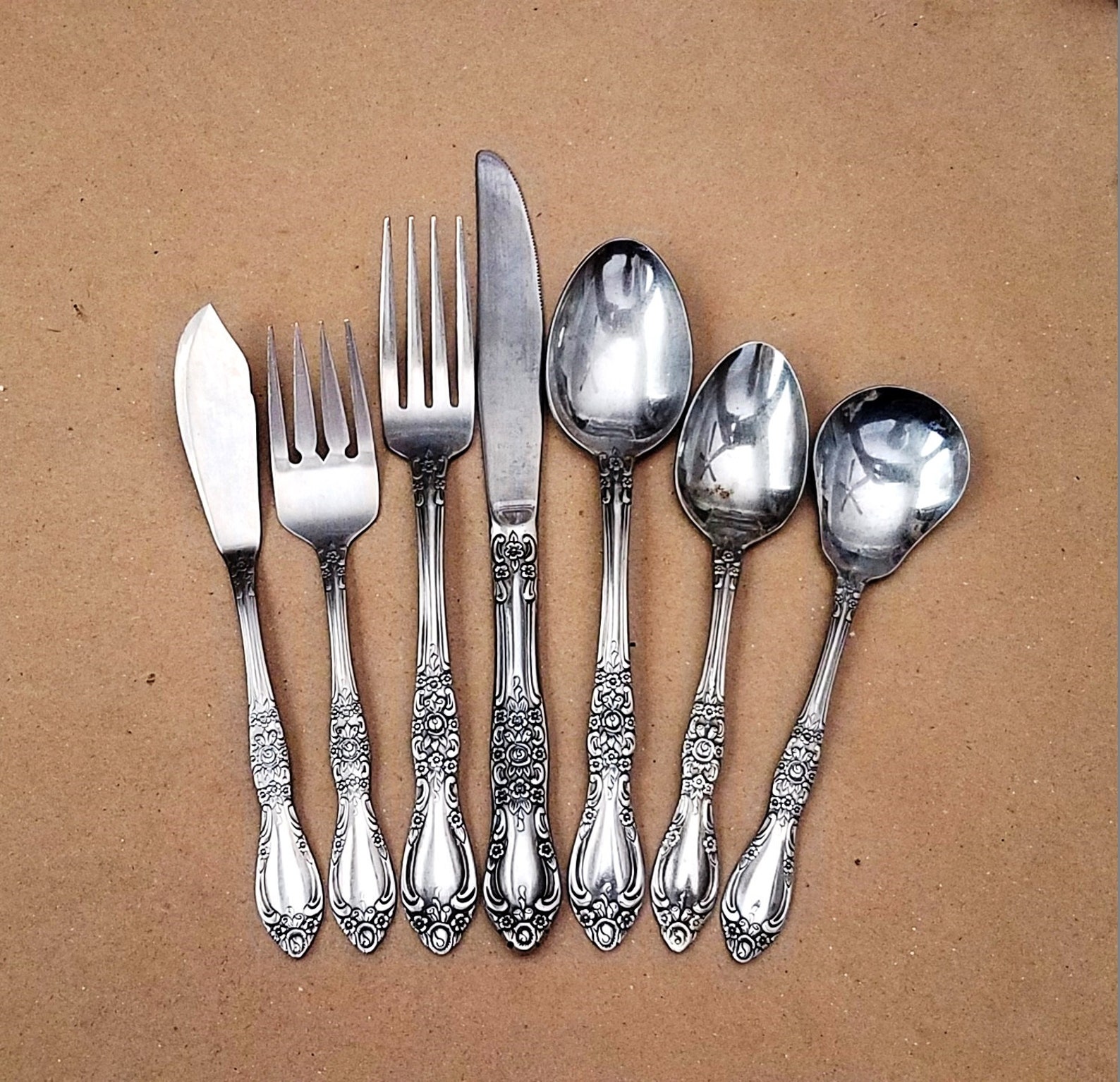Northland Carolina Banbury Flatware, Vintage Oneida Floral Stainless ...