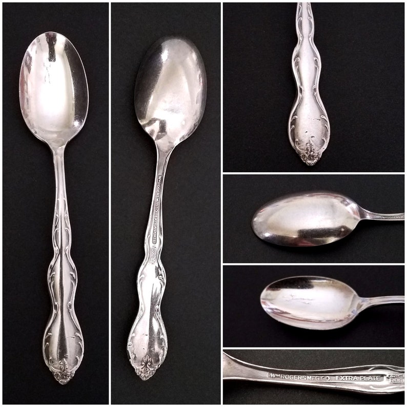 Floral Silverplate Teaspoons Royal Rose Peerless Daffodil - Etsy