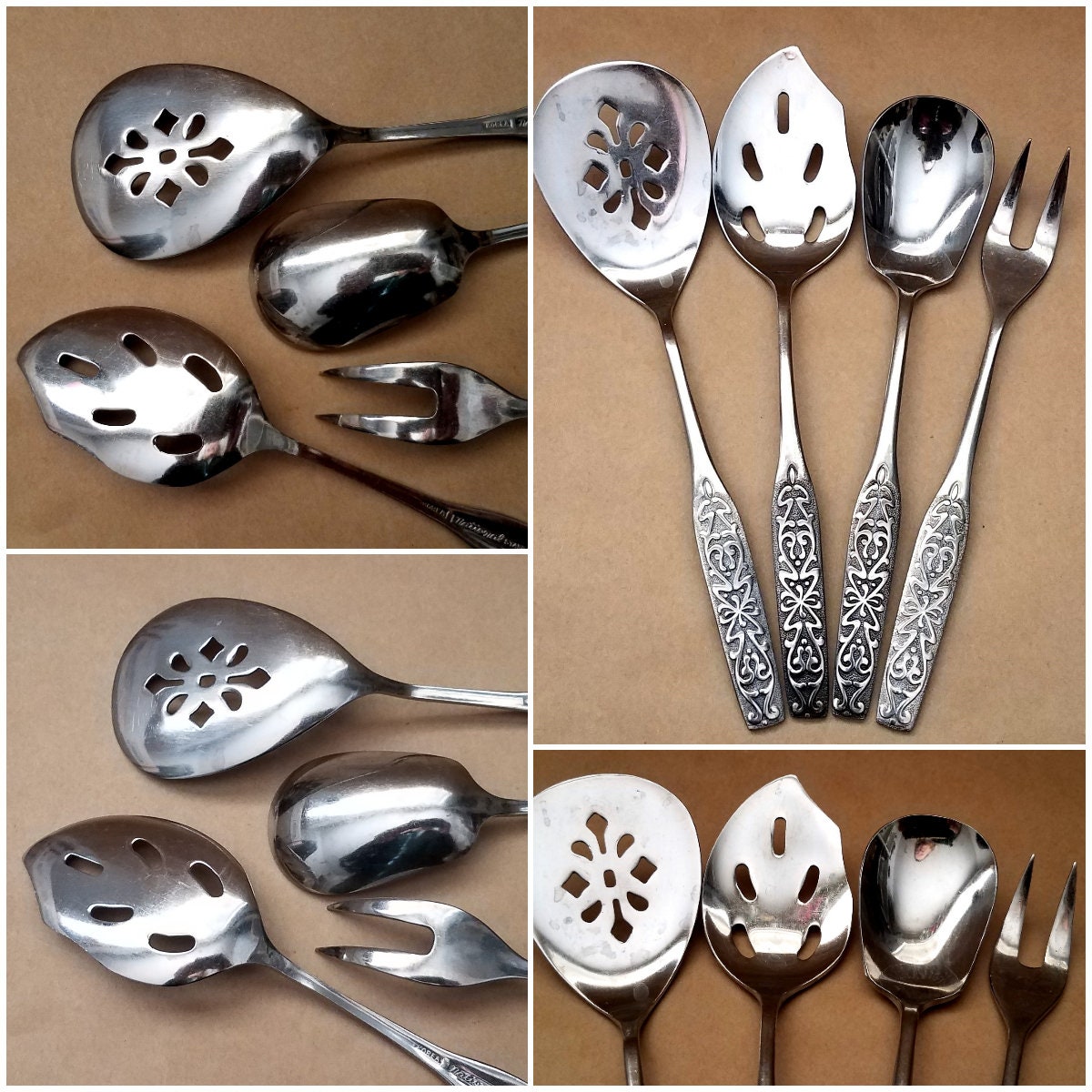 National VALINDA Stainless Flatware, Gorgeous Silver With Black Accent ...