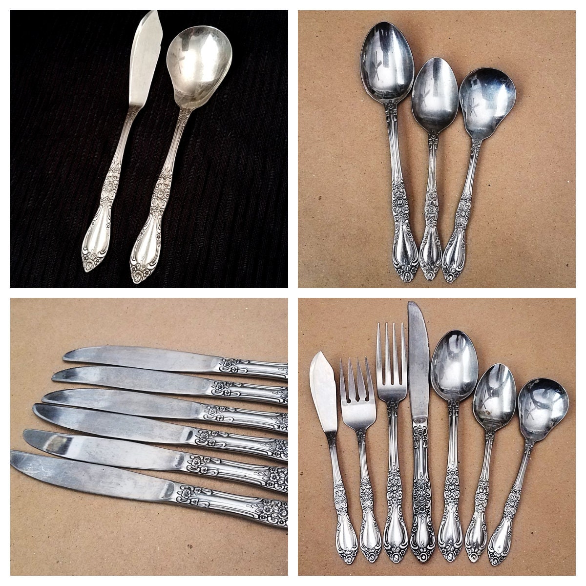 Northland Carolina Banbury Flatware, Vintage Oneida Floral Stainless ...