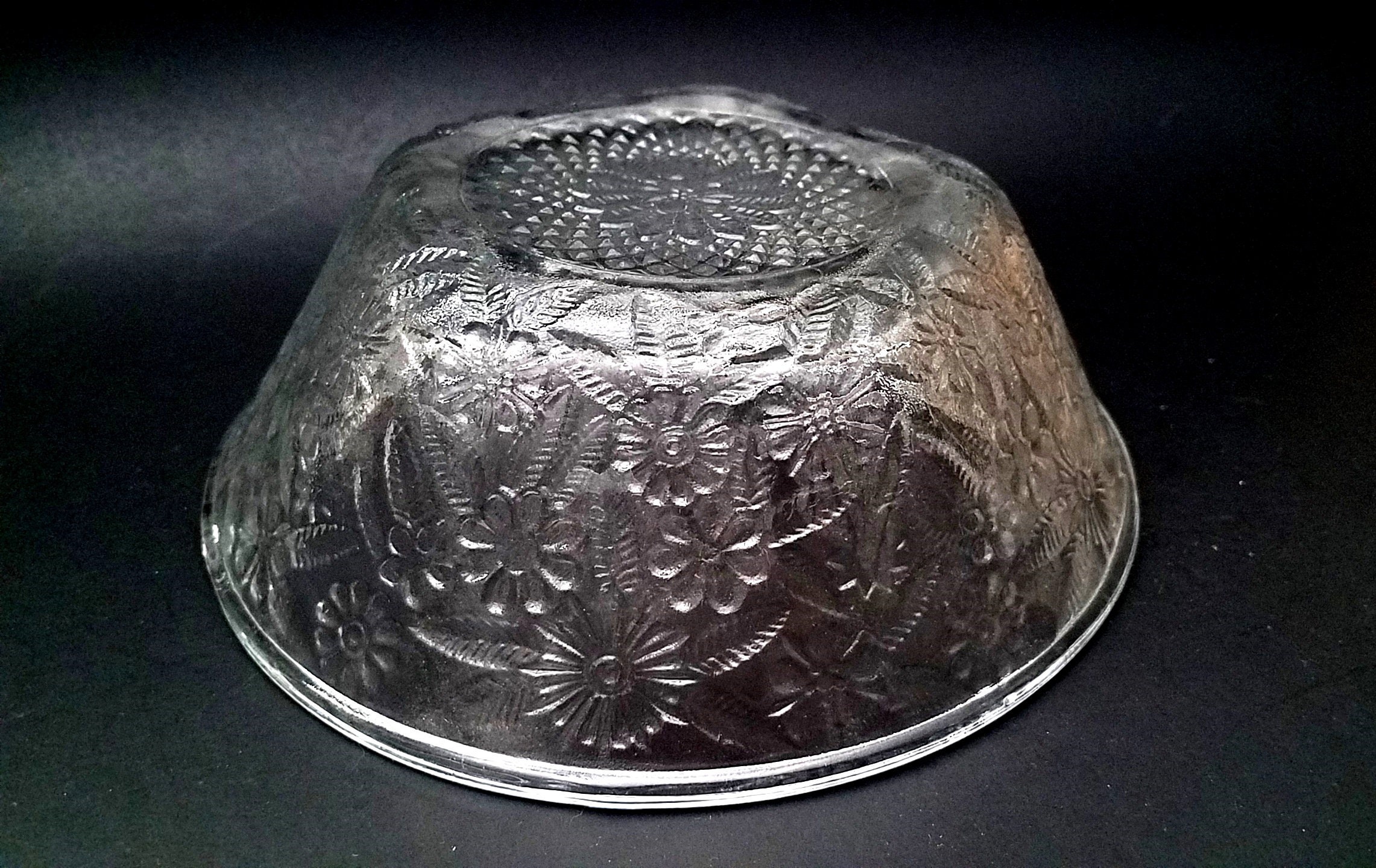 1930s Indiana Glass Pineapple Floral Serving Bowl Vintage - Etsy