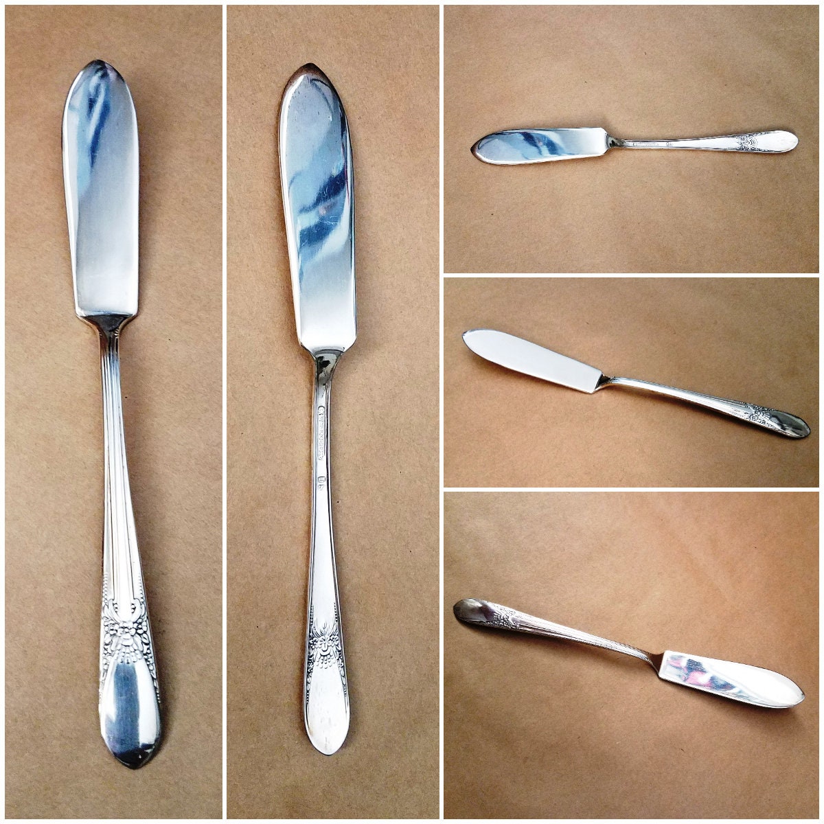 1940 BELOVED Silver Plate Flatware, Vintage Rogers Art Deco Floral ...