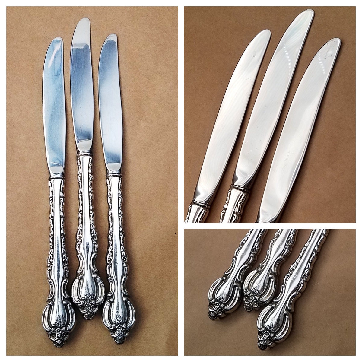 1969 COUNTESS Silverplate Flatware, Vintage Floral Deepsilver ...