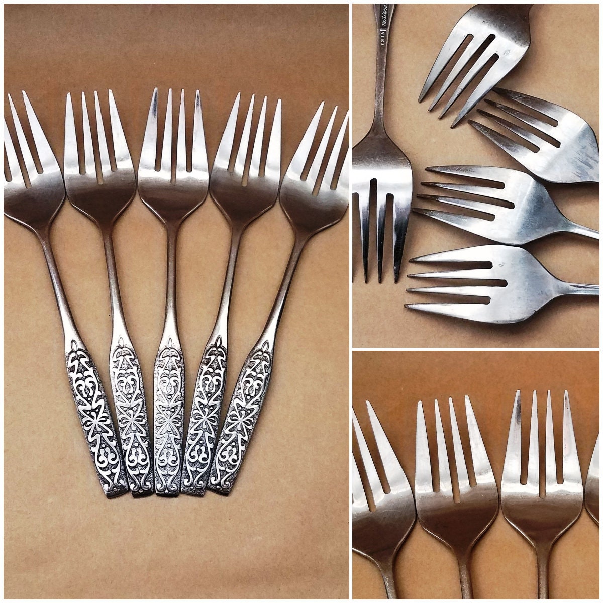 National VALINDA Stainless Flatware, Gorgeous Silver With Black Accent ...