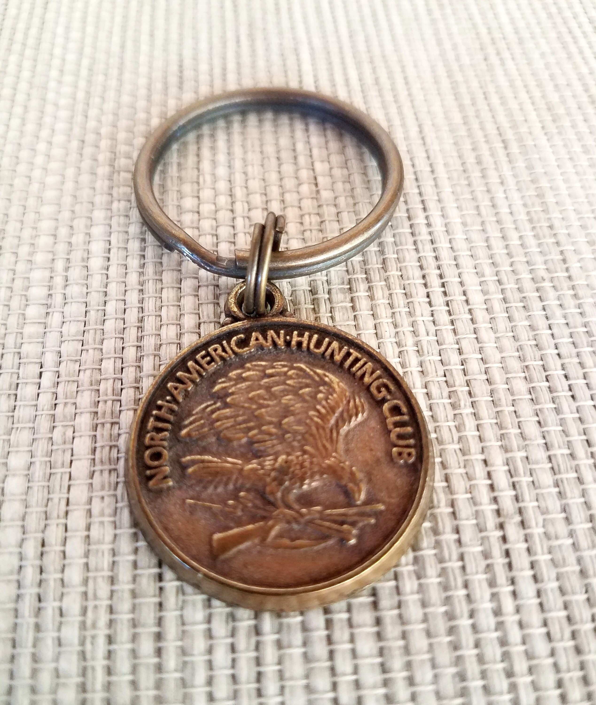 Vintage North American Hunters Club Keychain, Bronze Color Keychain ...