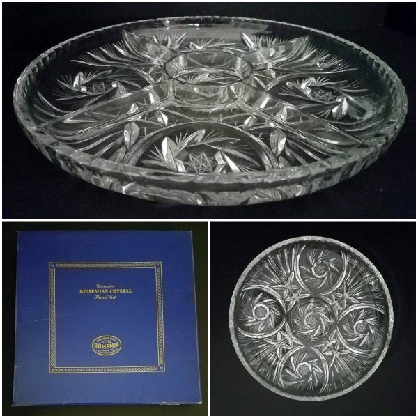 Lead Crystal Serving Tray - Etsy