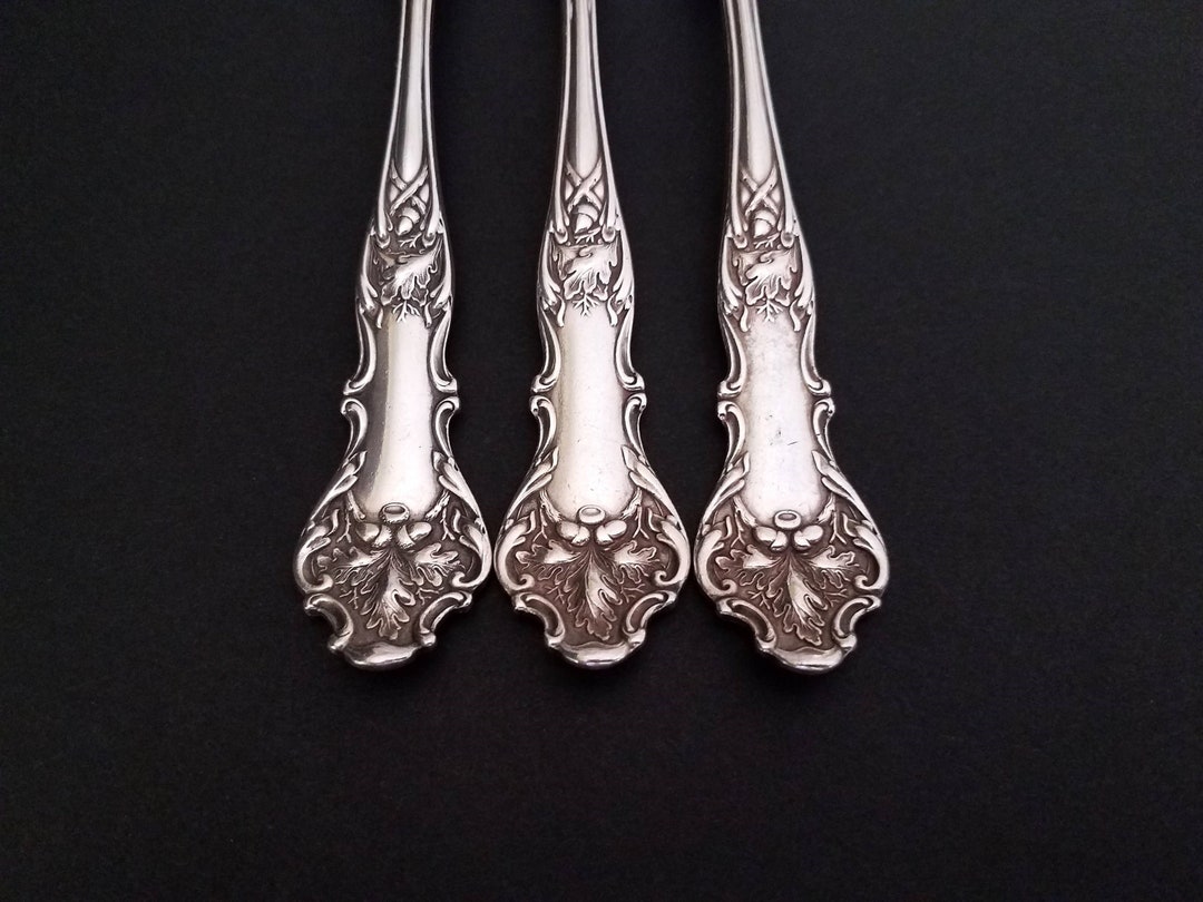 1906 CHARTER OAK 1847 Rogers Bros. Silverplate Flatware, Vintage Ornate ...