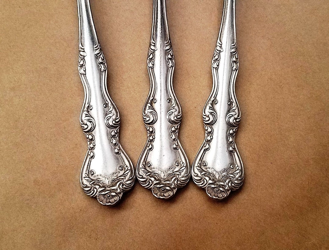 1904 ORIENT-VENICE Silverplate Flatware, Oval Soup Spoon, Holmes&edward ...