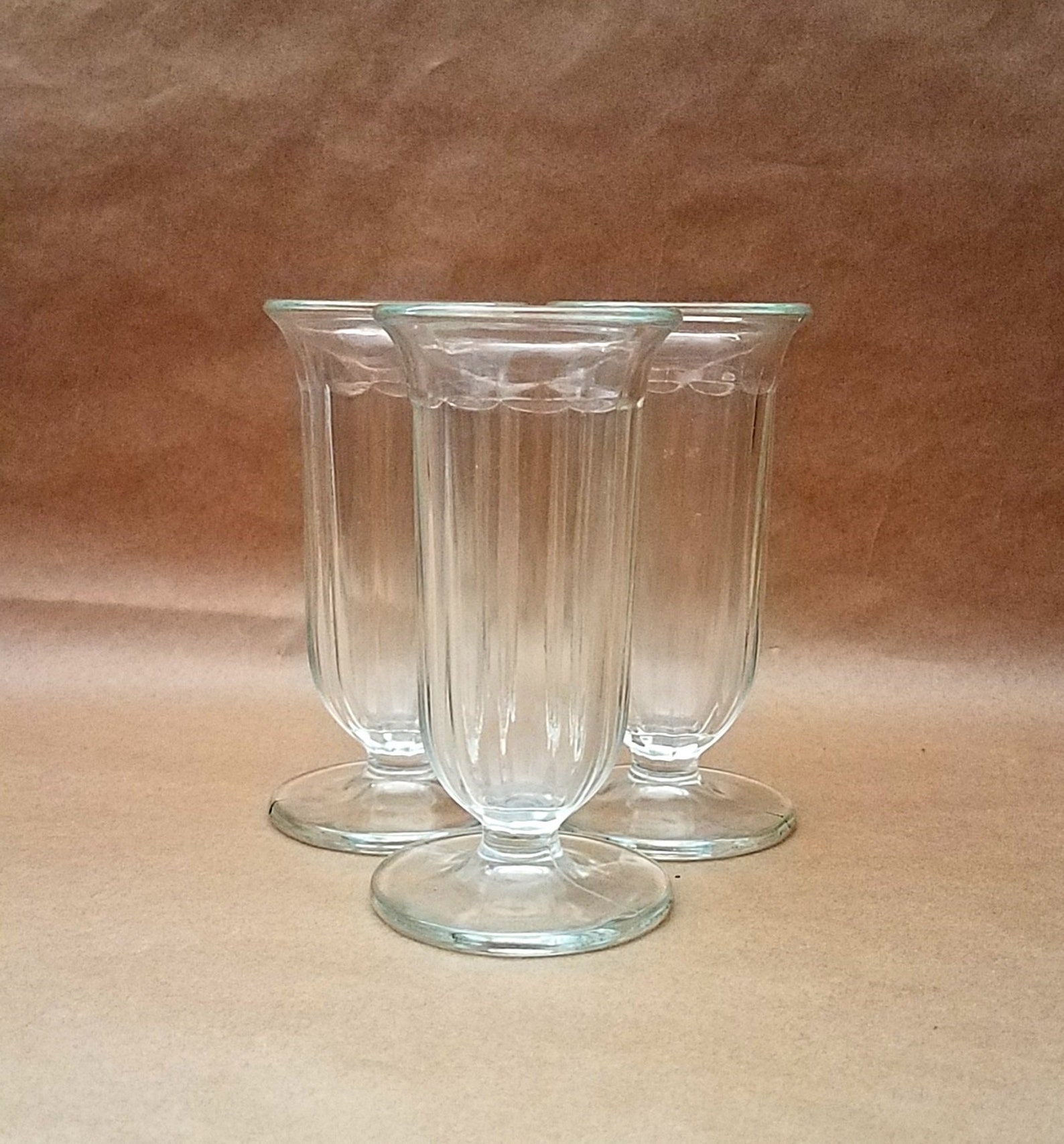 5 Vintage Glass Parfait Glasses Ice Cream Sundae-jello | Etsy