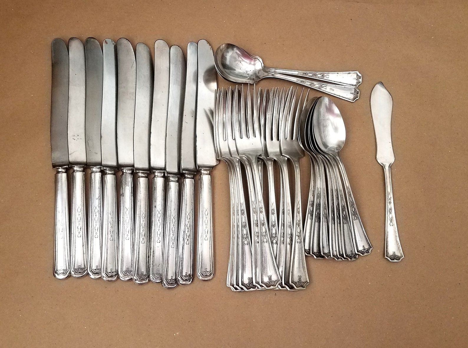 Vintage B.M. Co. Silver Plate Flatware Individual & Serving - Etsy