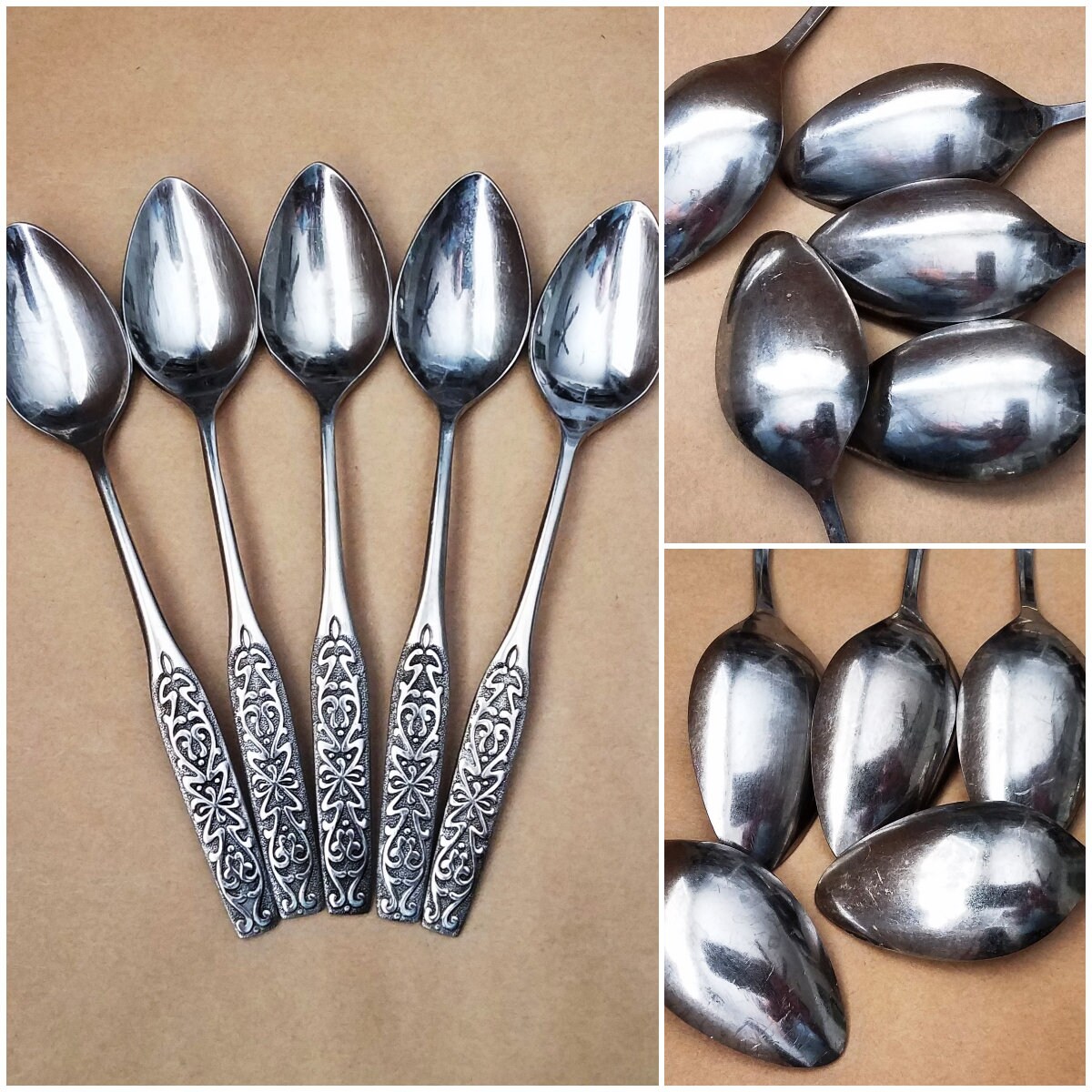 National VALINDA Stainless Flatware, Gorgeous Silver With Black Accent ...