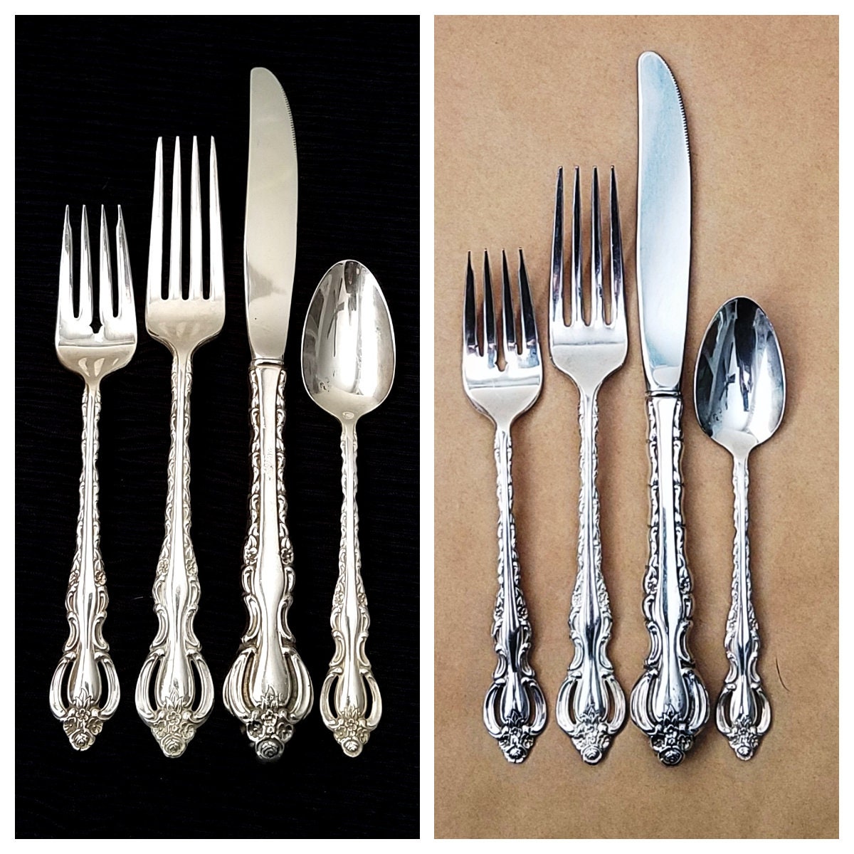 Vintage Countess Silverplate Flatware: Floral Deepsilver Silverware ...