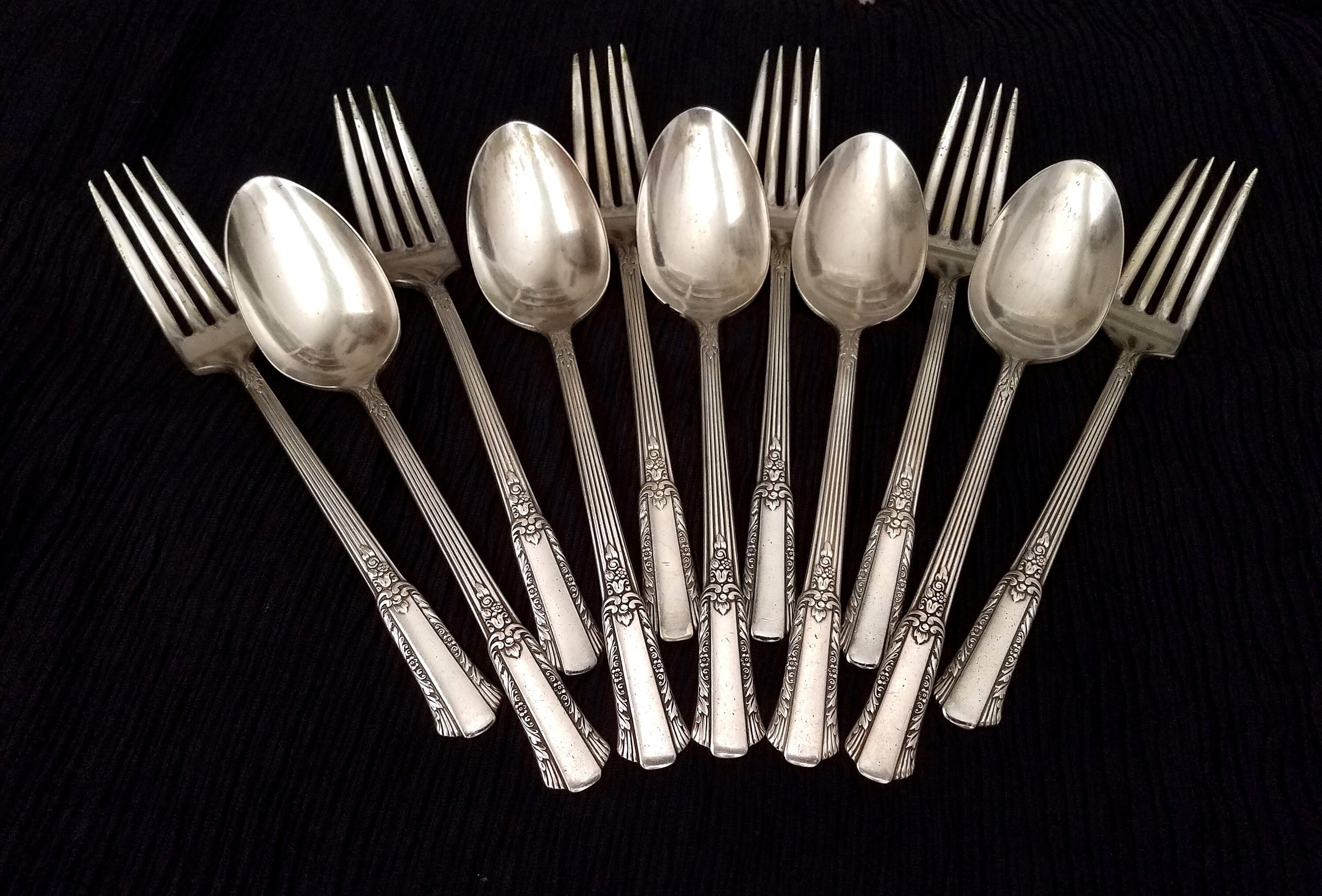 1940 TREASURE Silver Plate Flatware Vintage Rogers - Etsy