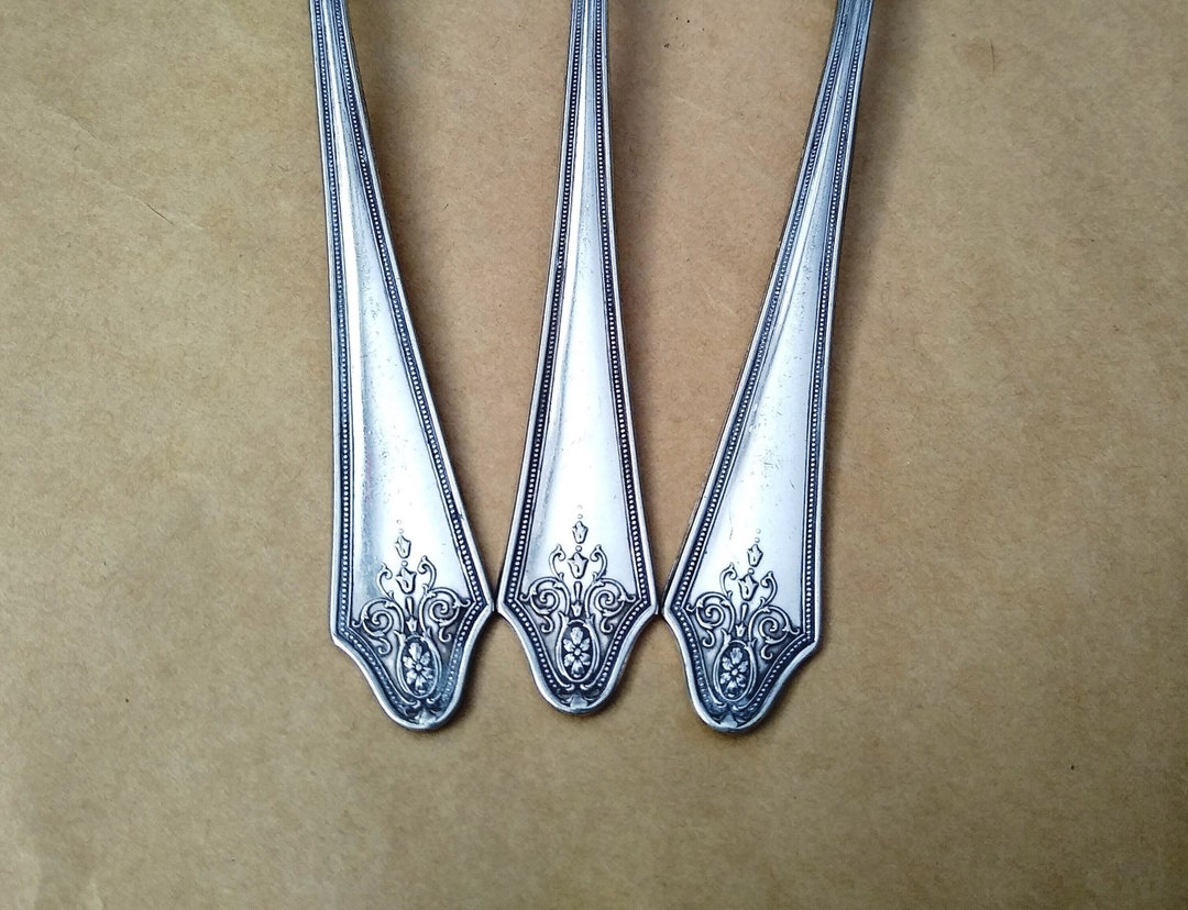 1928 IMPERIAL Silver Plate Flatware, Soup Spoons, Vintage Maywood ...