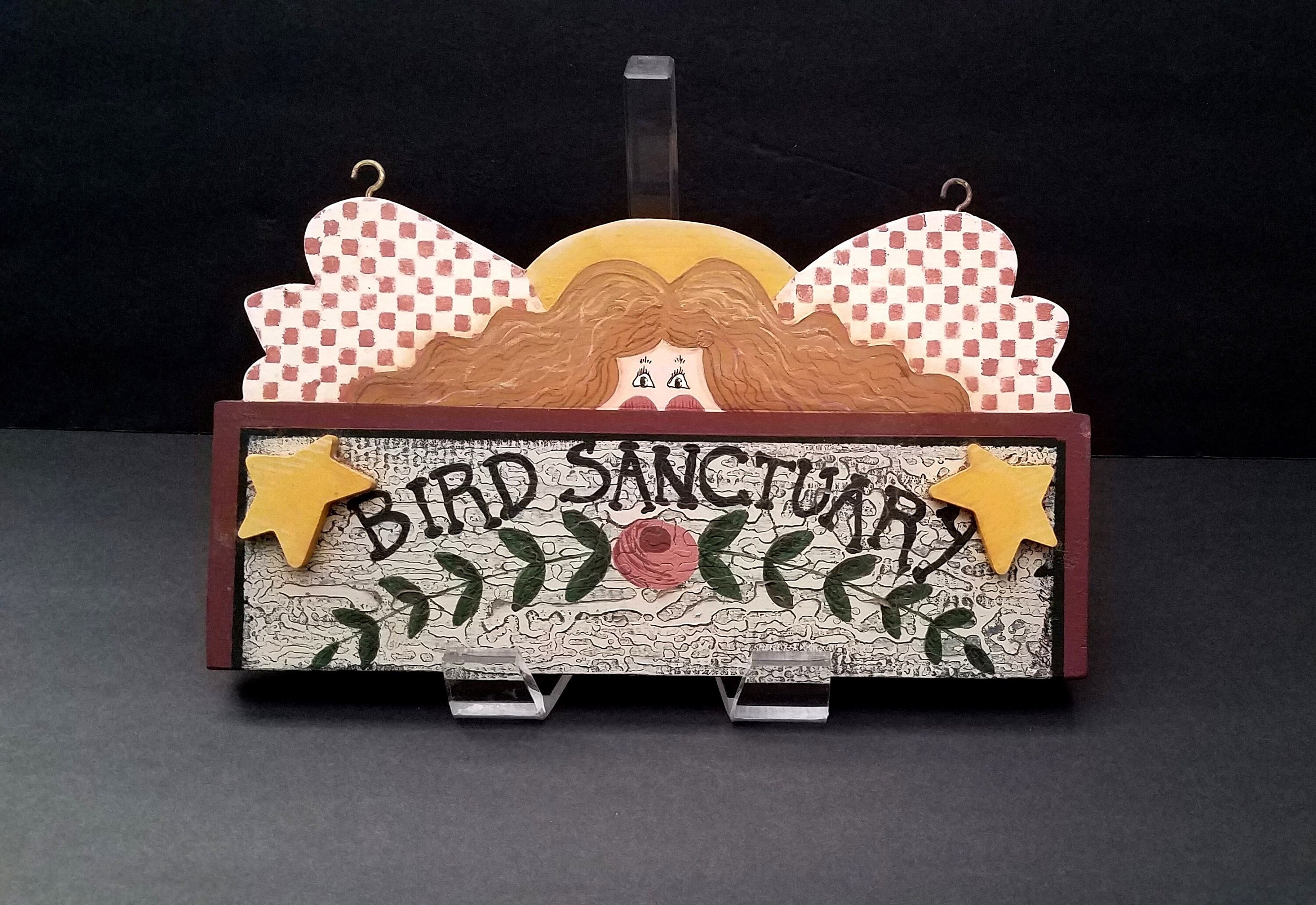 Bird Sanctuary Garden Wall Art Sign Cute Garden Art Kitchen | Etsy