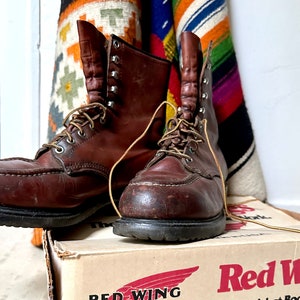 Vintage Red Wing Boots With Original Box - Etsy