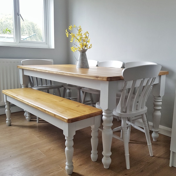 7ft Farmhouse Table - Etsy UK