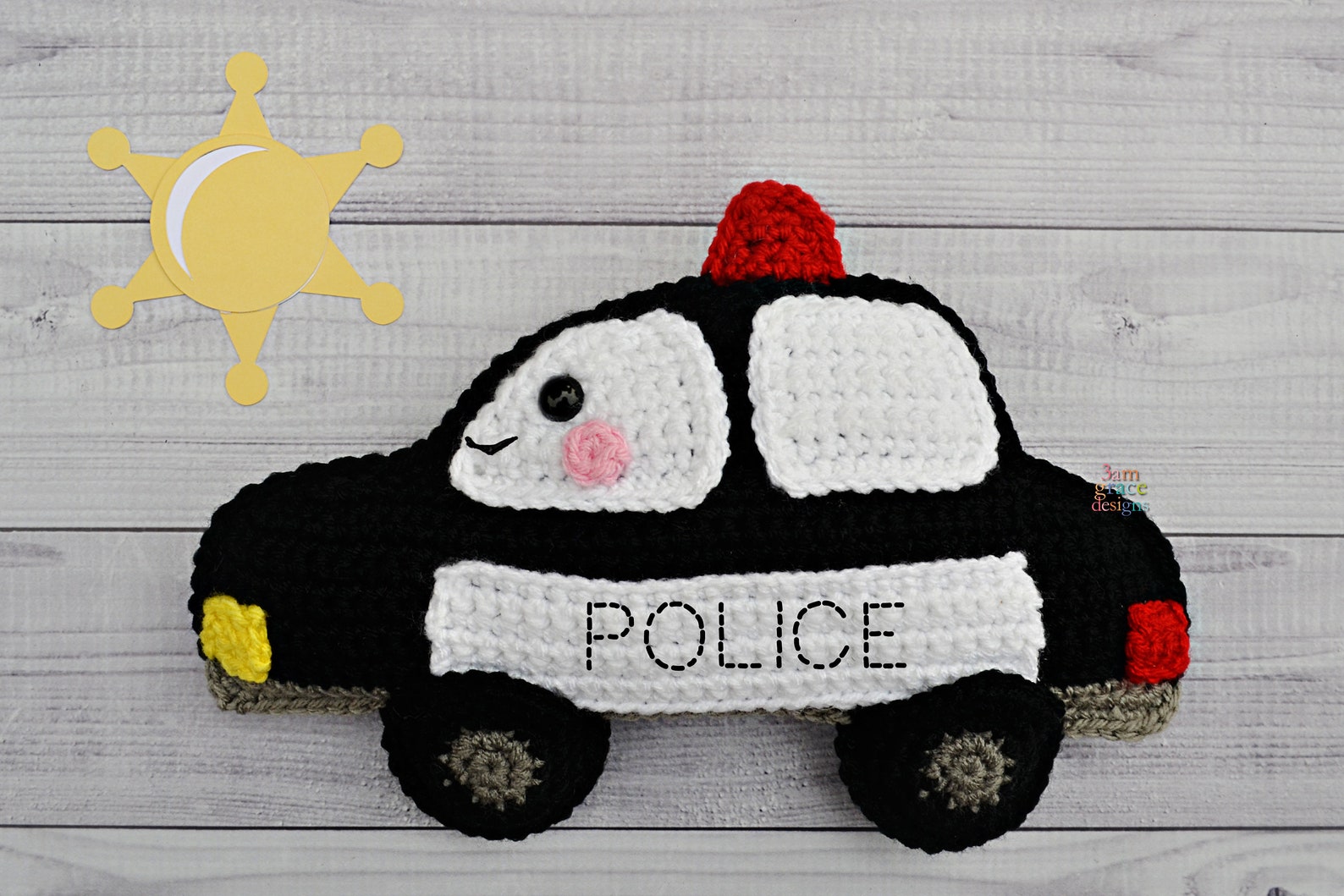 Police Car Crochet Pattern Police Car Amigurumi Pattern - Etsy UK