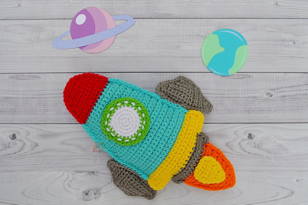 Rocket Crochet Pattern, Rocket Amigurumi Pattern, Rocket Kawaii Cuddler ...