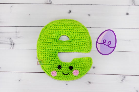 Lower Case Letter E Crochet Pattern Letter E Amigurumi | Etsy
