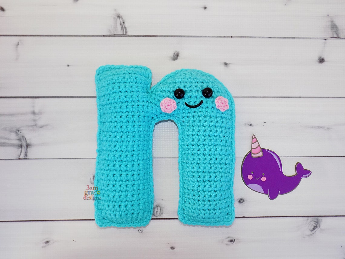Lower Case Letter N Crochet Pattern Letter N Amigurumi - Etsy