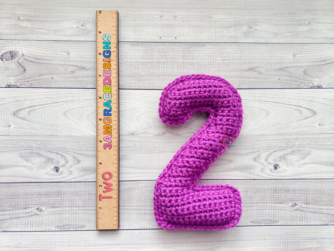 Mini Number Two 2 Crochet Pattern, Mini Number Two 2 Amigurumi Pattern ...
