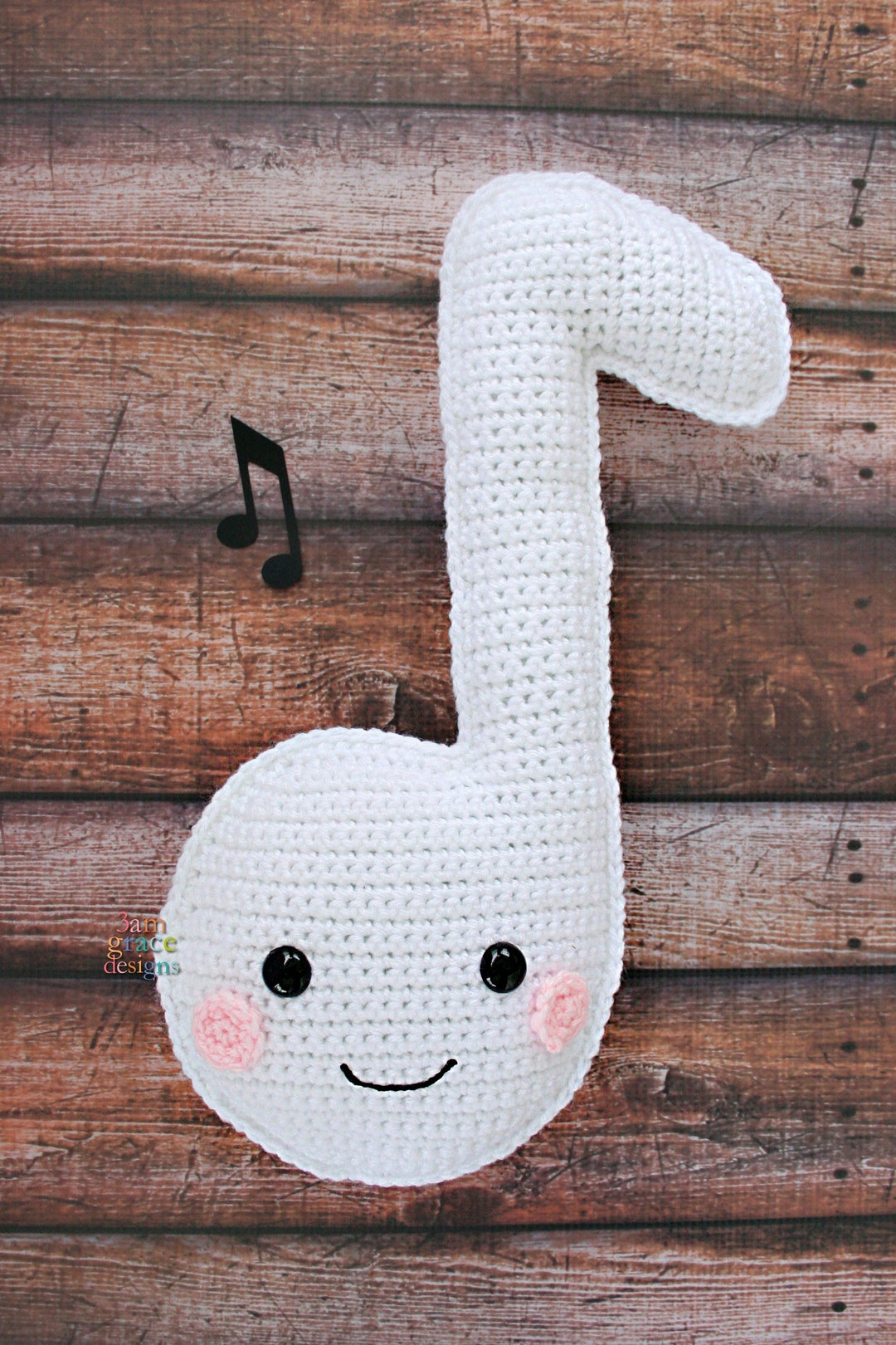 Music Note Crochet Pattern, Music Note Amigurumi Pattern, Music Note ...