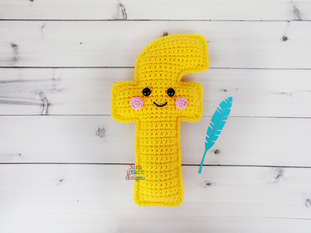 Lower Case Letter F Crochet Pattern, Letter F Amigurumi Pattern ...