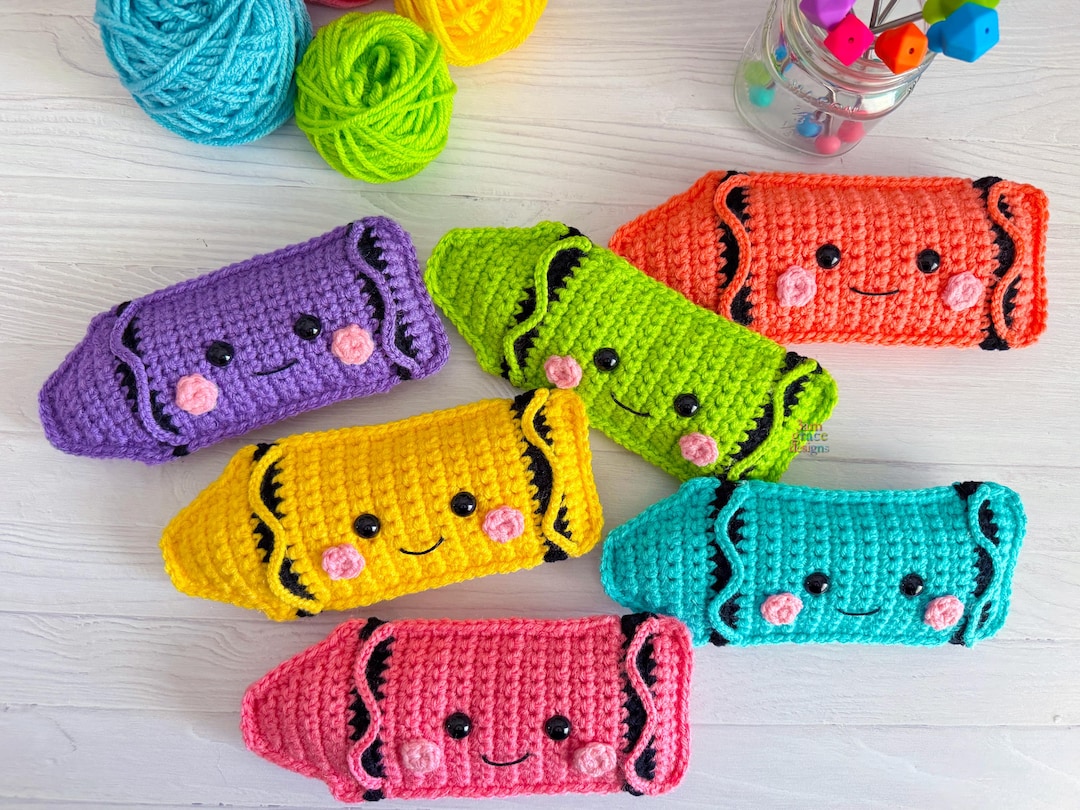Mini Crayon Amigurumi Plushie Crochet Pattern Kawaii Cuddler Ragdoll ...