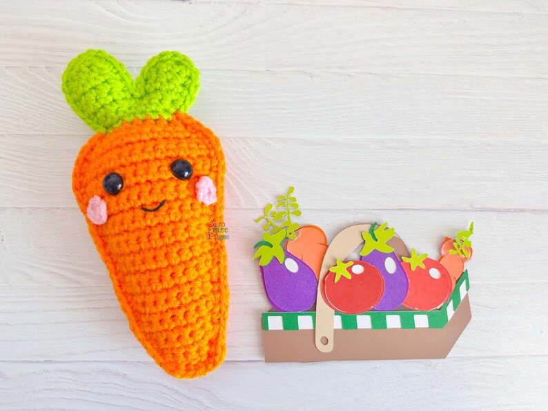 Mini Carrot Amigurumi Plushie Crochet Pattern Kawaii Cuddler Ragdoll ...