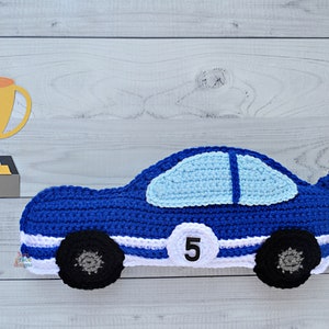 Race Car Crochet Pattern, Race Car Amigurumi Pattern, Race Car Kawaii ...