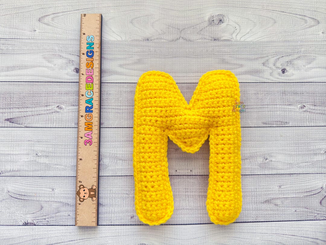 Mini Letter M Crochet Pattern, Letter M Amigurumi Pattern, Alphabet ...