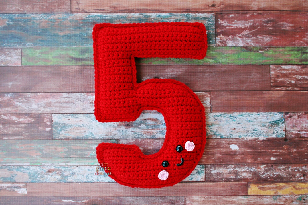 Number Five 5 Crochet Pattern, Number Five 5 Amigurumi Pattern, Number ...