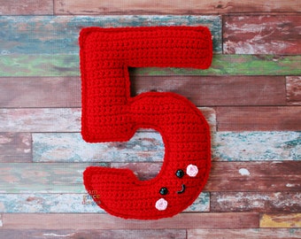 Crochet Number 5 Pattern - Etsy