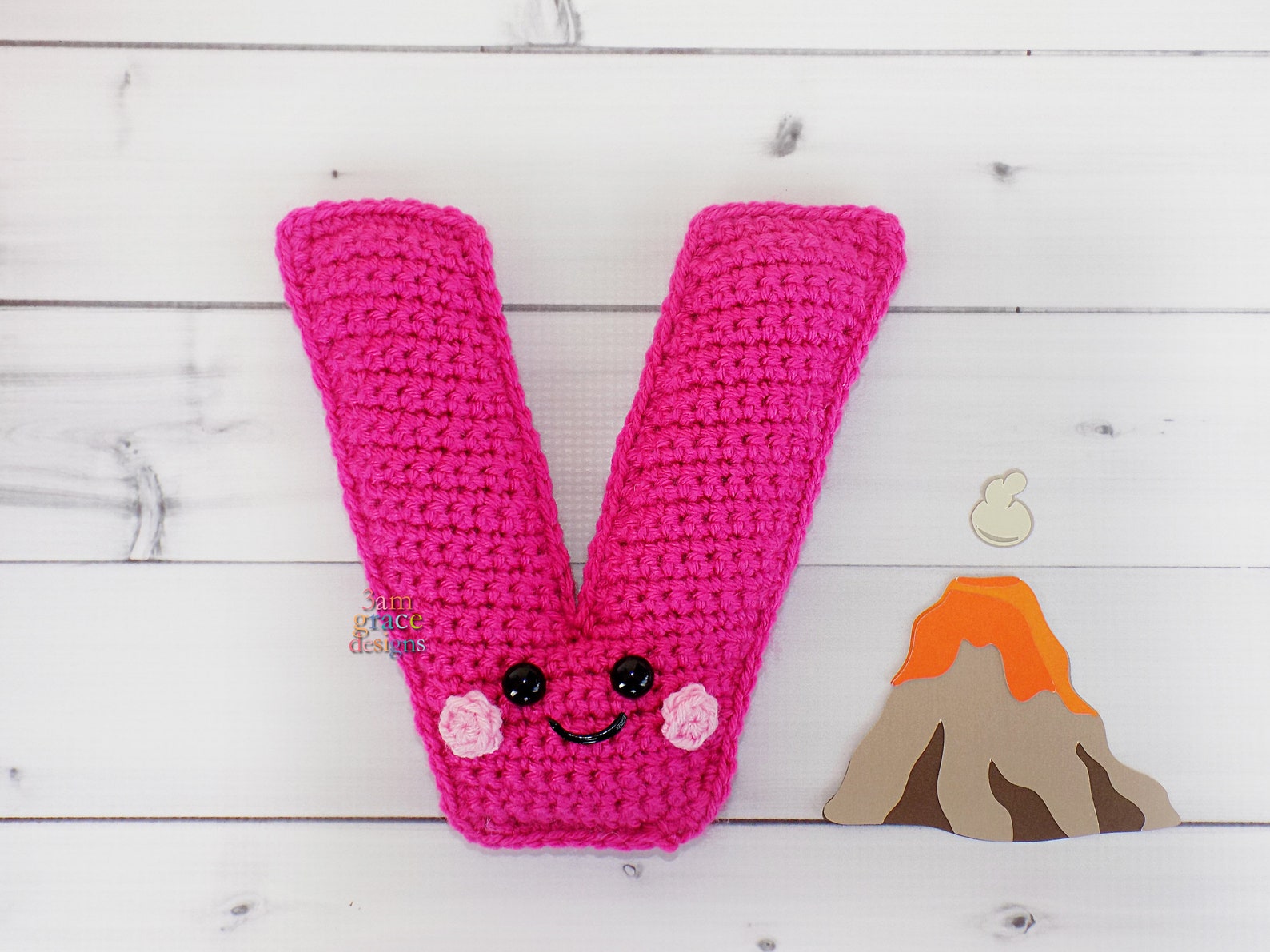 Lower Case Letter V Crochet Pattern Letter V Amigurumi - Etsy