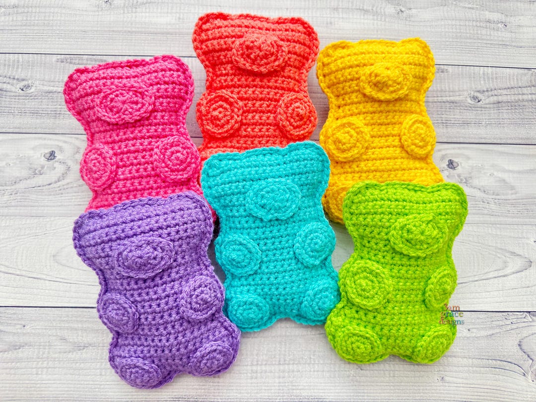 Mini Gummy Bear Amigurumi Plushie Crochet Pattern Kawaii Cuddler ...
