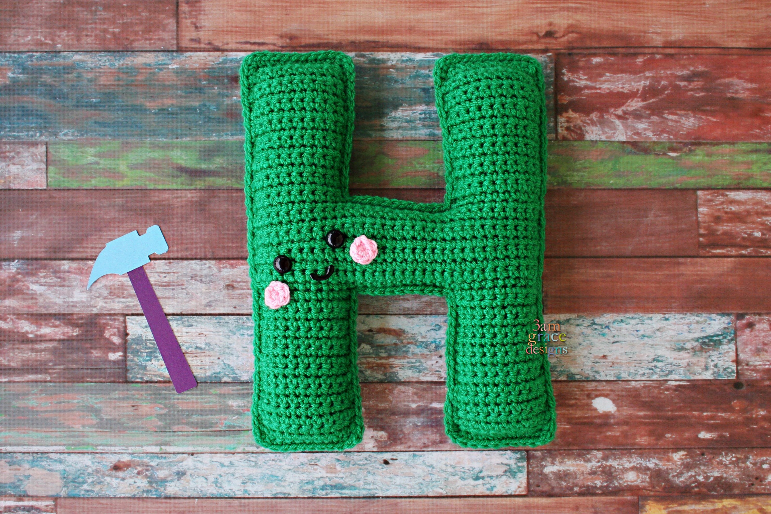 Letter H Alphabet Amigurumi Plushie Crochet Pattern Kawaii Cuddler ...