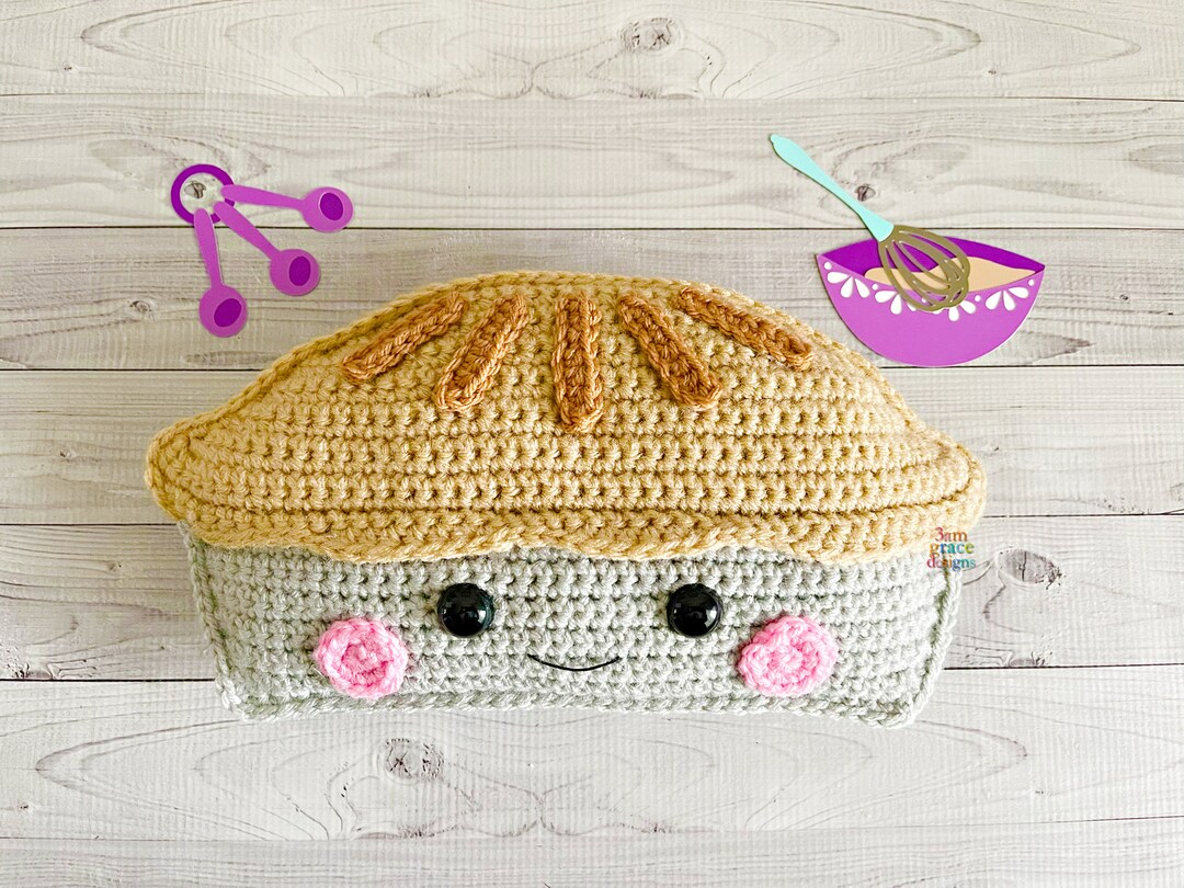 Pie Crochet Pattern, Pie Amigurumi Pattern, Pie Kawaii Cuddler, Pie ...