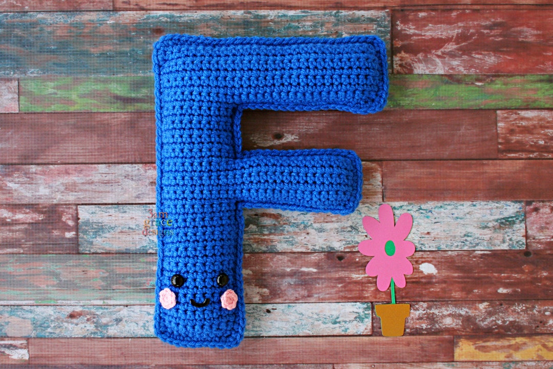 Letter F Crochet Pattern, Letter F Amigurumi Pattern, Alphabet Crochet ...