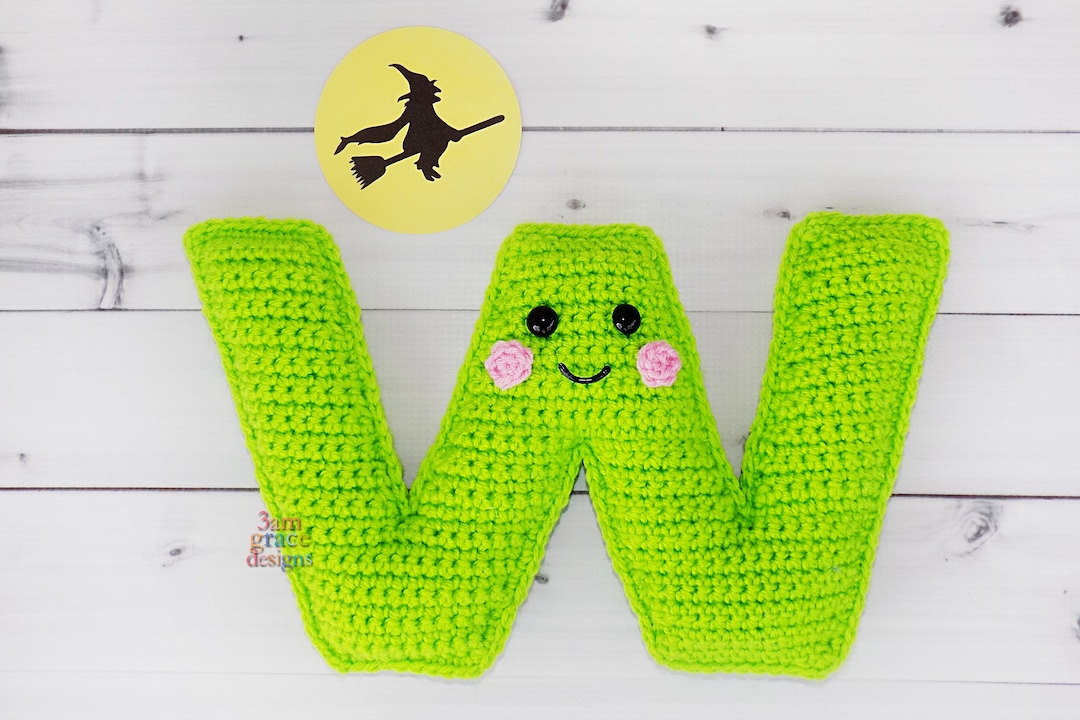 Lower Case Letter W Crochet Pattern, Letter W Amigurumi Pattern ...