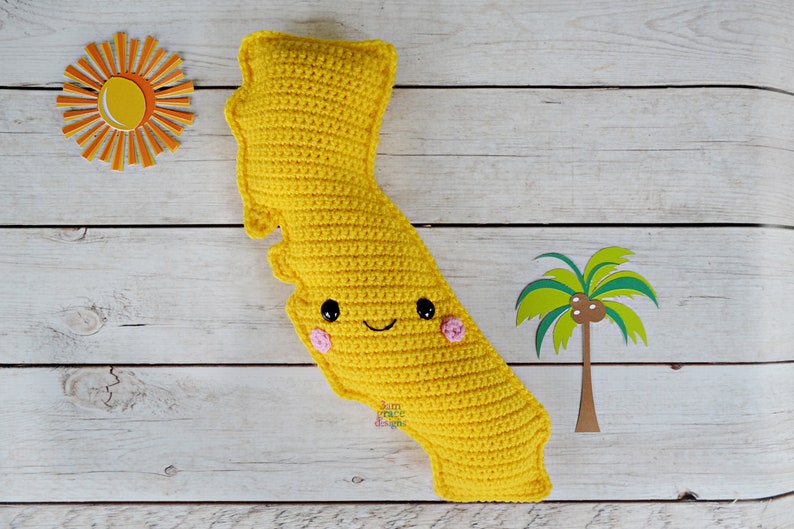 California Crochet Pattern California Amigurumi Pattern - Etsy