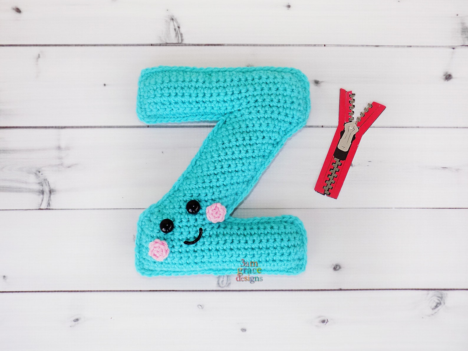 Lower Case Letter Z Crochet Pattern Letter Z Amigurumi - Etsy