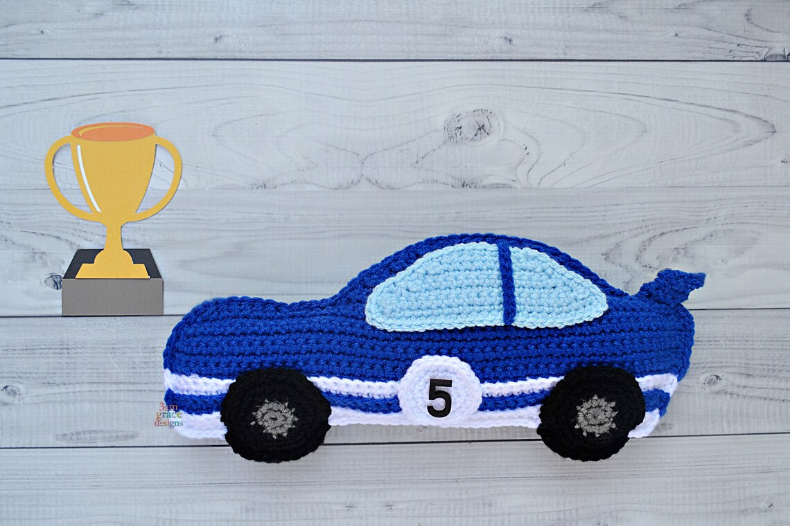 Race Car Crochet Pattern Race Car Amigurumi Pattern Race Car - Etsy