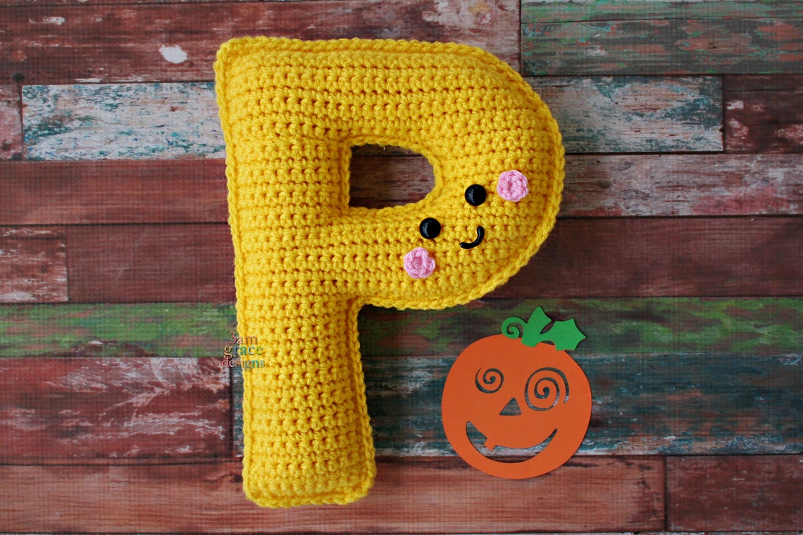 Letter P Alphabet Amigurumi Plushie Crochet Pattern Kawaii Cuddler ...