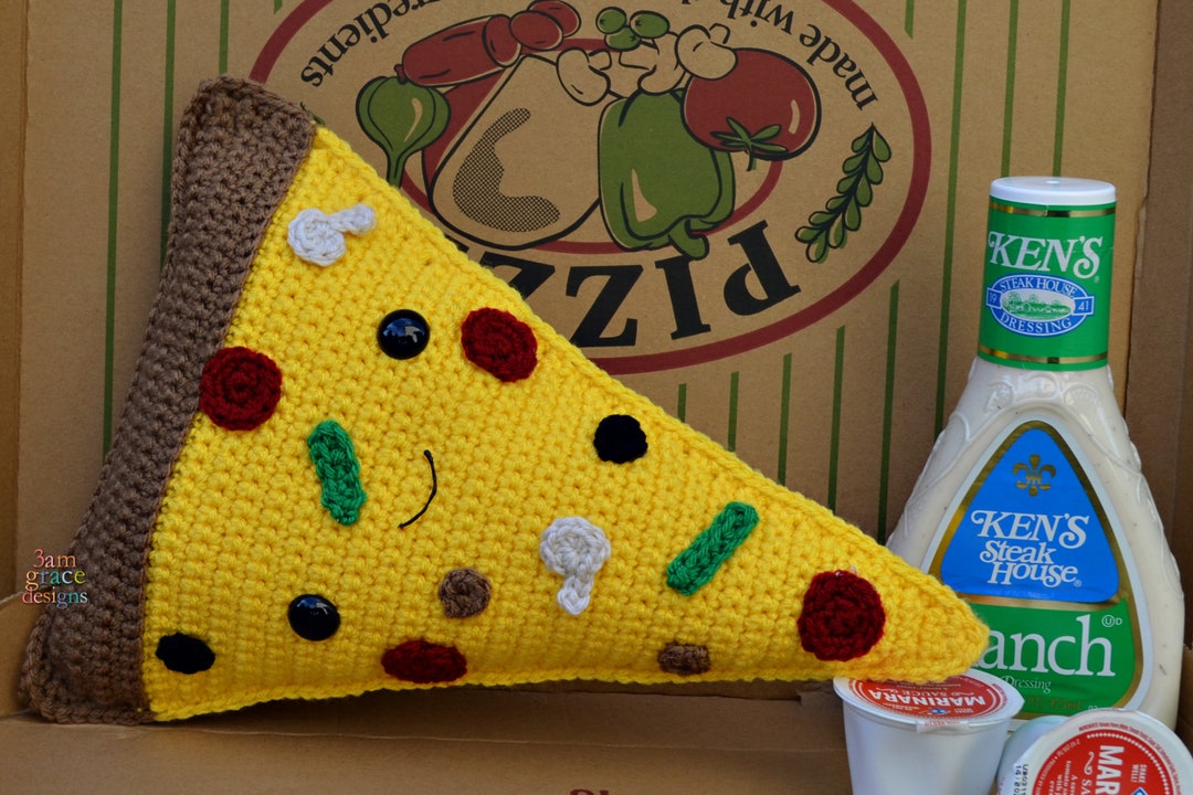 Pizza Crochet Pattern, Pizza Amigurumi Pattern, Pizza Kawaii Cuddler ...