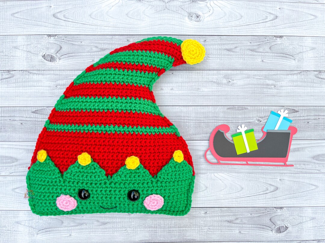 Elf Hat Crochet Pattern, Elf Hat Amigurumi Pattern, Elf Hat Kawaii ...