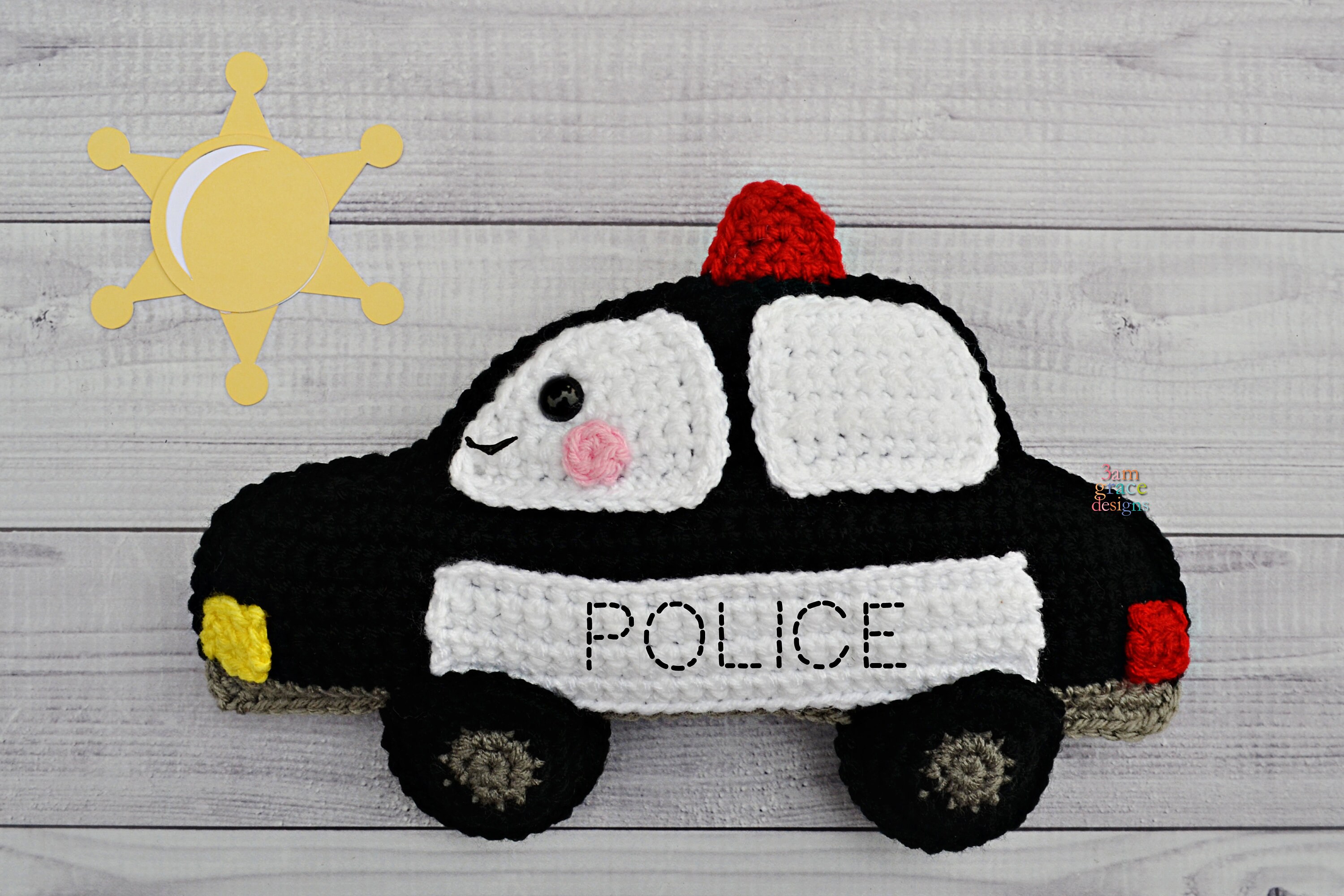 Police Car Crochet Pattern Police Car Amigurumi Pattern - Etsy UK