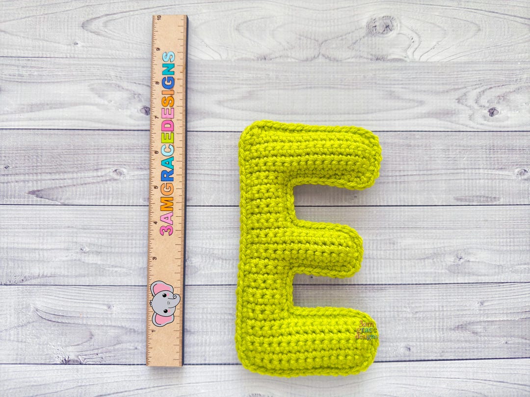 Mini Letter E Crochet Pattern, Letter E Amigurumi Pattern, Alphabet ...