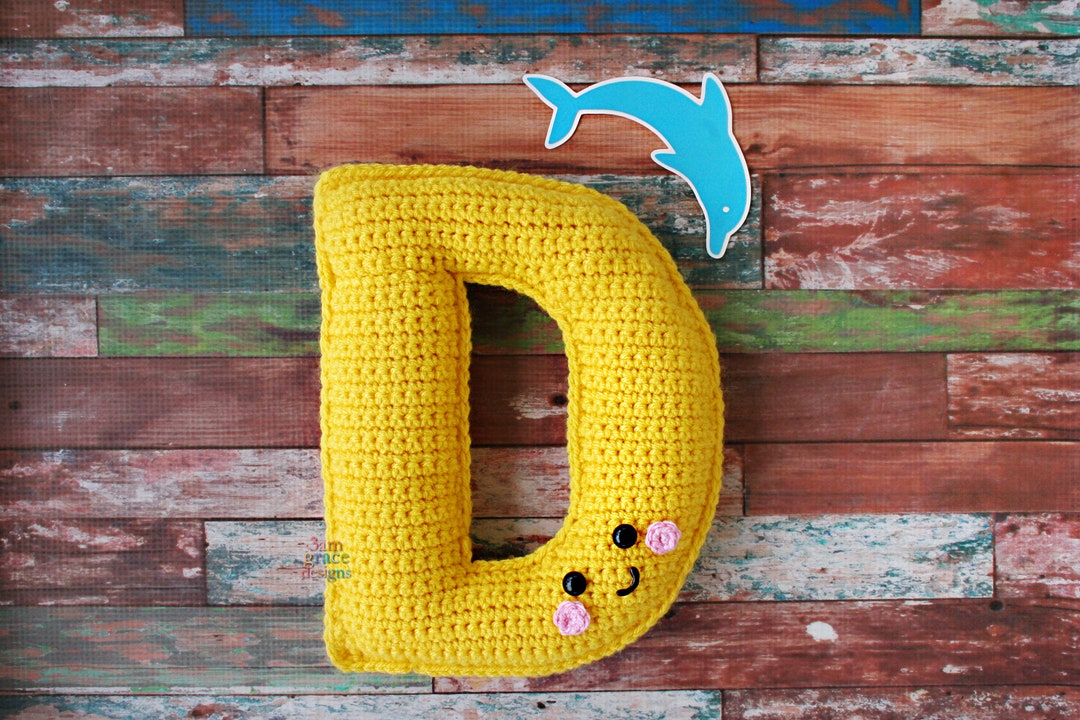 Letter D Alphabet Amigurumi Plushie Crochet Pattern Kawaii Cuddler ...